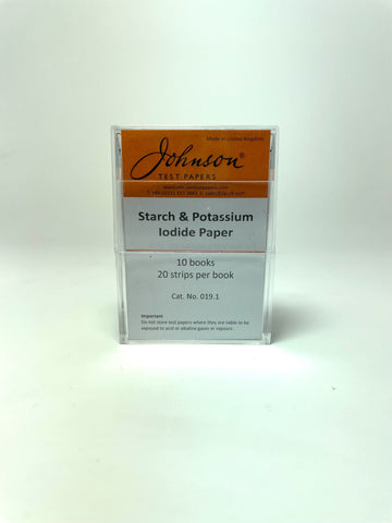 Starch & Potassium Iodide Paper Test Strips – Cambridge Environmental ...