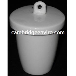 Porcelain High Form Crucible with Lid – Cambridge Environmental ...